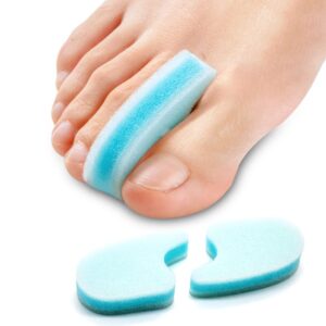 sumiwish foam toe separators, 10 pack breathable toe spacers, reduce friction and relieve corns pain, overlapping toes corrector - (blue)