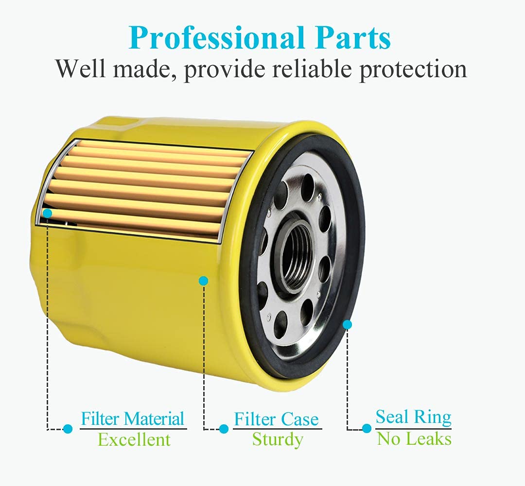 HOODELL 2 Pack 52 050 02-S Oil Filter, Pro Performance for Kohler M18 M20 SV715 SV725 SV735 CV13S CV15S CV22S Engine 52 050 02 5205002S 52 050 02-S1 Oil Filter