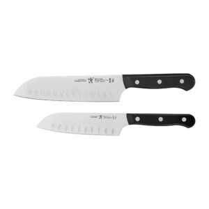 henckels solution razor-sharp 2-pc knife set, santoku knife 5 inch, santoku knife 7 inch, german engineered informed by 100+ years of mastery, stainless steel