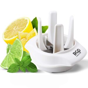 rcp products lemon/lime slicer, to garnish food drink - stainless steel lime cutter | lemon wedge cutter for perfect lime slices rebanador de limon - chelda lemon salt and tequila