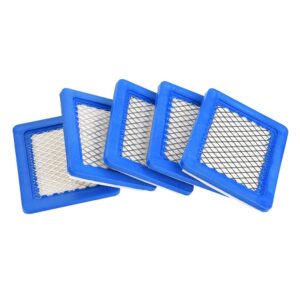 air filter, 5 x air filter for briggs and stratton 491588 491588s 399959 pt15853 lawn mower accessory air filter,blue