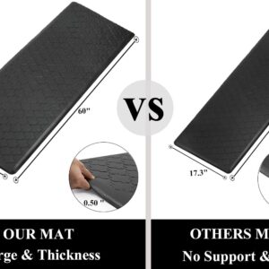 HEBE Kitchen Mat Cushioned Anti Fatigue Kitchen Floor Mat Runner 20"x60" Non Slip Kitchen Mats for Floor Waterproof Kitchen Rugs and Mats Comfort Mat for Standing Desk,Sink,Laundry