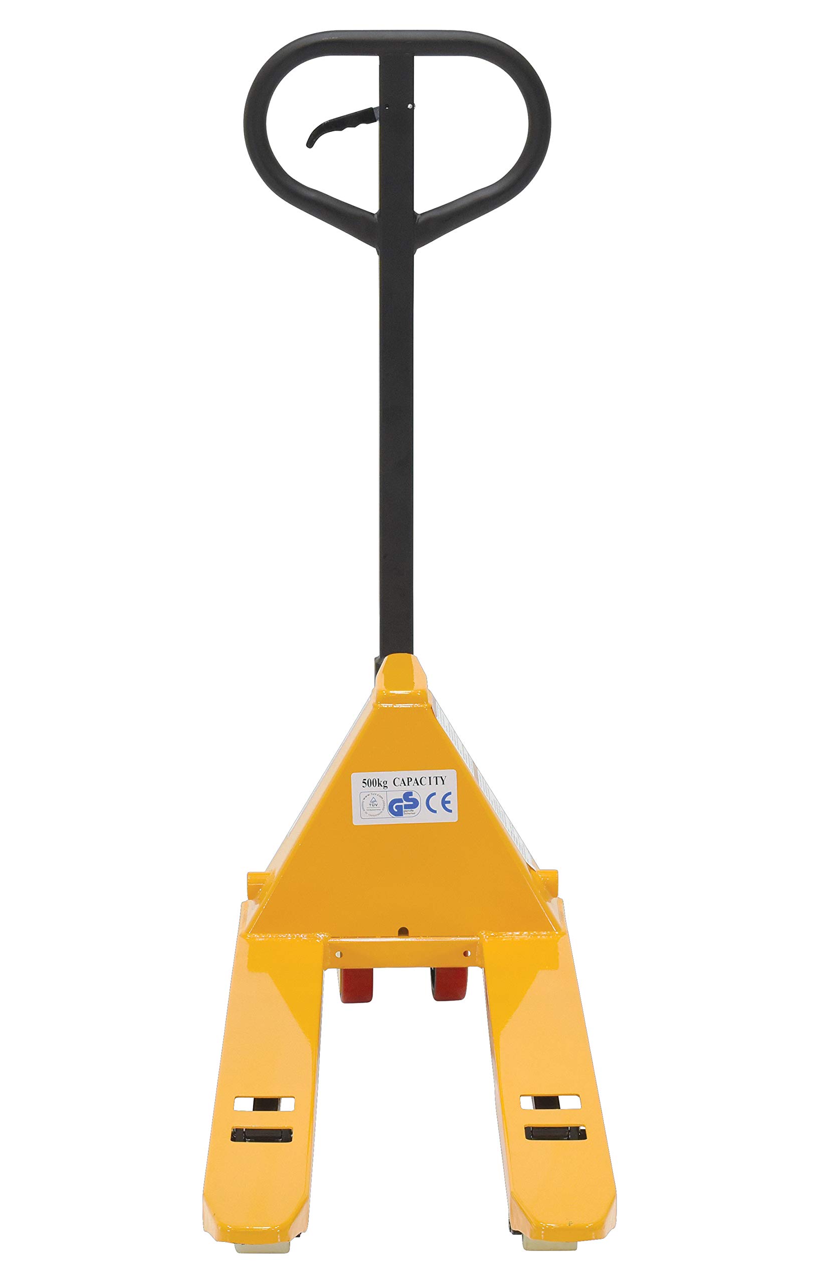 Vestil PM1-1532-MINI Steel Mini Hand Pallet Truck 45 in. x 15 in. x 45 in. 1100 Lb. Capacity Yellow