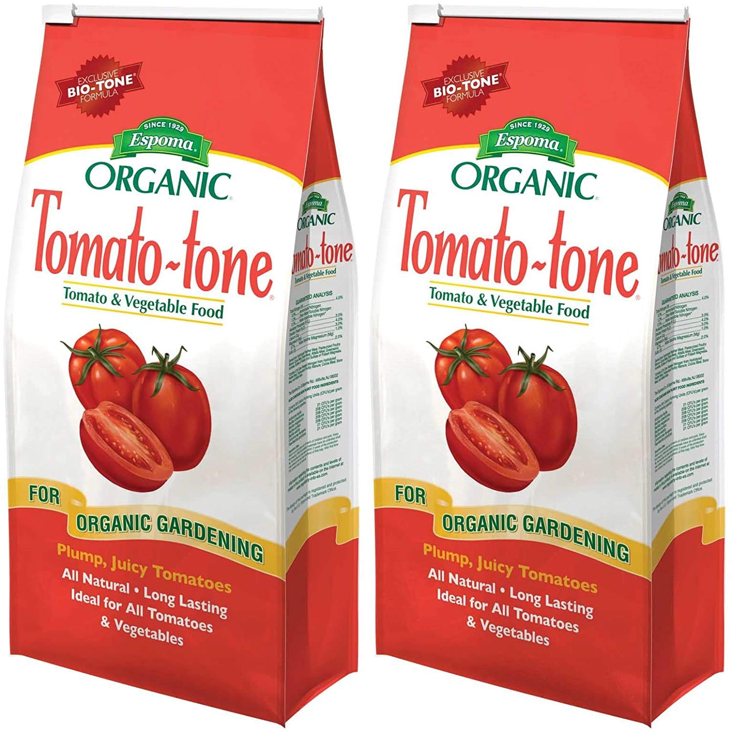 Tomato-Tone Organic Fertilizer - for All Your Tomatoes, 4 lb. Bag - 2 Pack