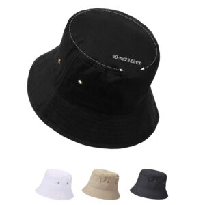 4 Pieces Bucket Hat Sun Hat Packable Travel Hat Beach Fishing Hat for Men Women(Large)