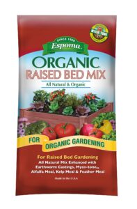 espoma organic raised bed mix - all natural and organic potting soil mix for growing vegetables and herbs in raised garden beds. for organic gardening.1.5 cubic foot bag