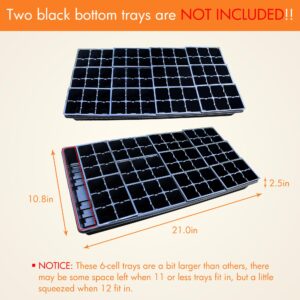 Gardzen 30 Pack Seed Starter Trays, Seedling Starter Trays, 180 Cells, 6-Cell Per Tray, Black