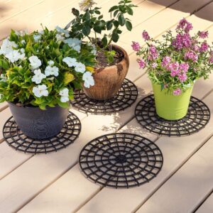 patio & deck floor protector (set of 4) 12 in. perfect outdoor plant trivet plant stand outdoor plant base outdoor plant stands for patio deck planter plant coaster trivet plant deck protectors plants