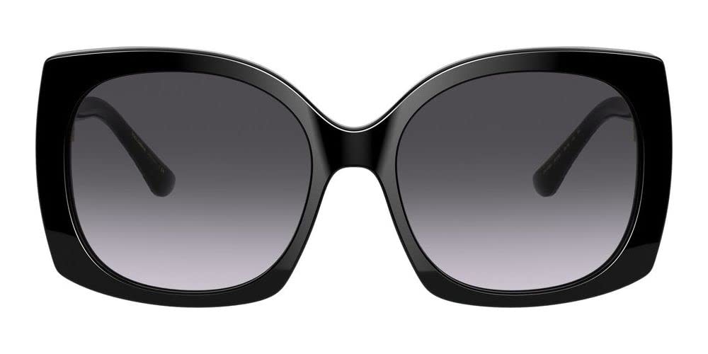 Dolce & Gabbana Women's Round Fashion Sunglasses, Black/Light Grey Gradient Black, One Size