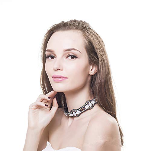 inSowni 7 Pack Handmade Rhinestone Crystal Beaded Elastic Headbands Jewelry Hair Bands Accessories for Women Girls Brides