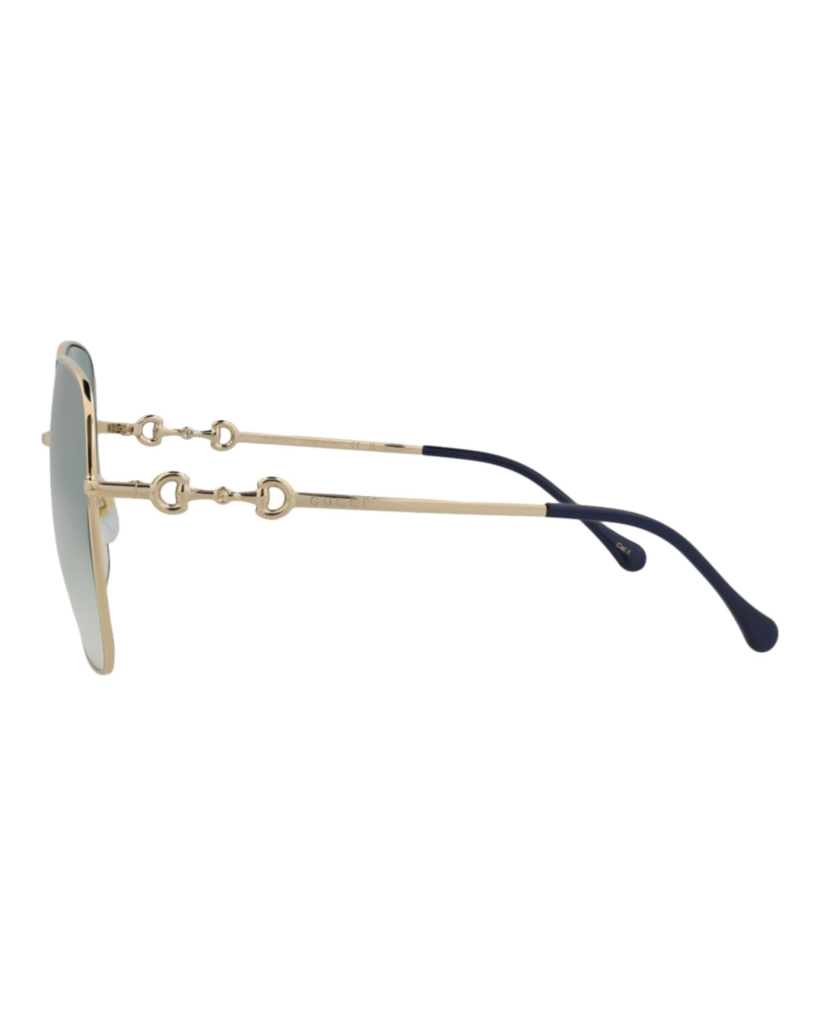 Gucci Square-Frame Metal Sunglasses