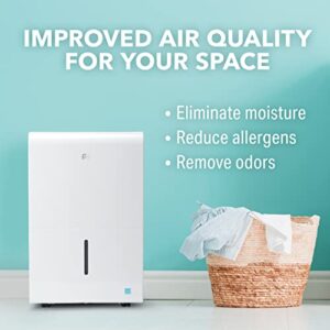 Perfect Aire 50-Pint, 4,500 Sq. Ft. ENERGY STAR Dehumidifier With Continuous Drainage Option, Ultra-Quiet Operation - Ideal for Small Rooms & Basements