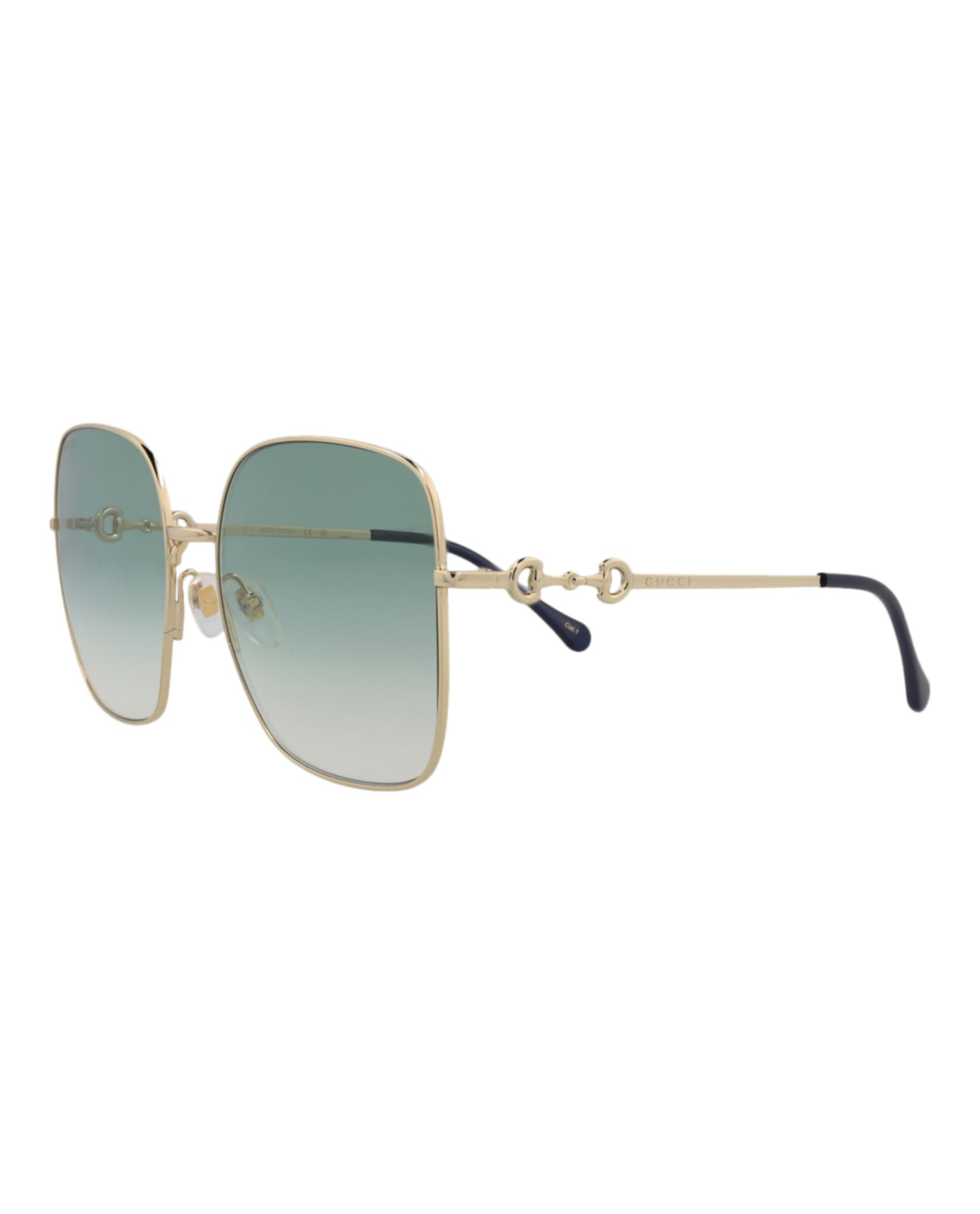 Gucci Square-Frame Metal Sunglasses