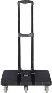 mtylx multifunctional portable trolleys with wheels,handcart polypropylene material, load capacity 200kg, foldable trolley (color : black)