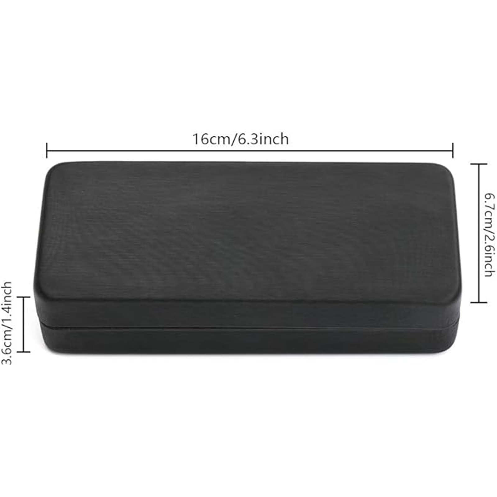 alladaga Hard Shell Eyeglasses Case Protective Glasses Case for Men and Women (Black)