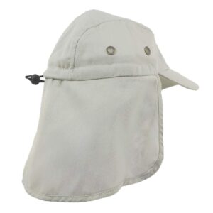 Foreign Legion Style Sun Flap Hat Beige Stone