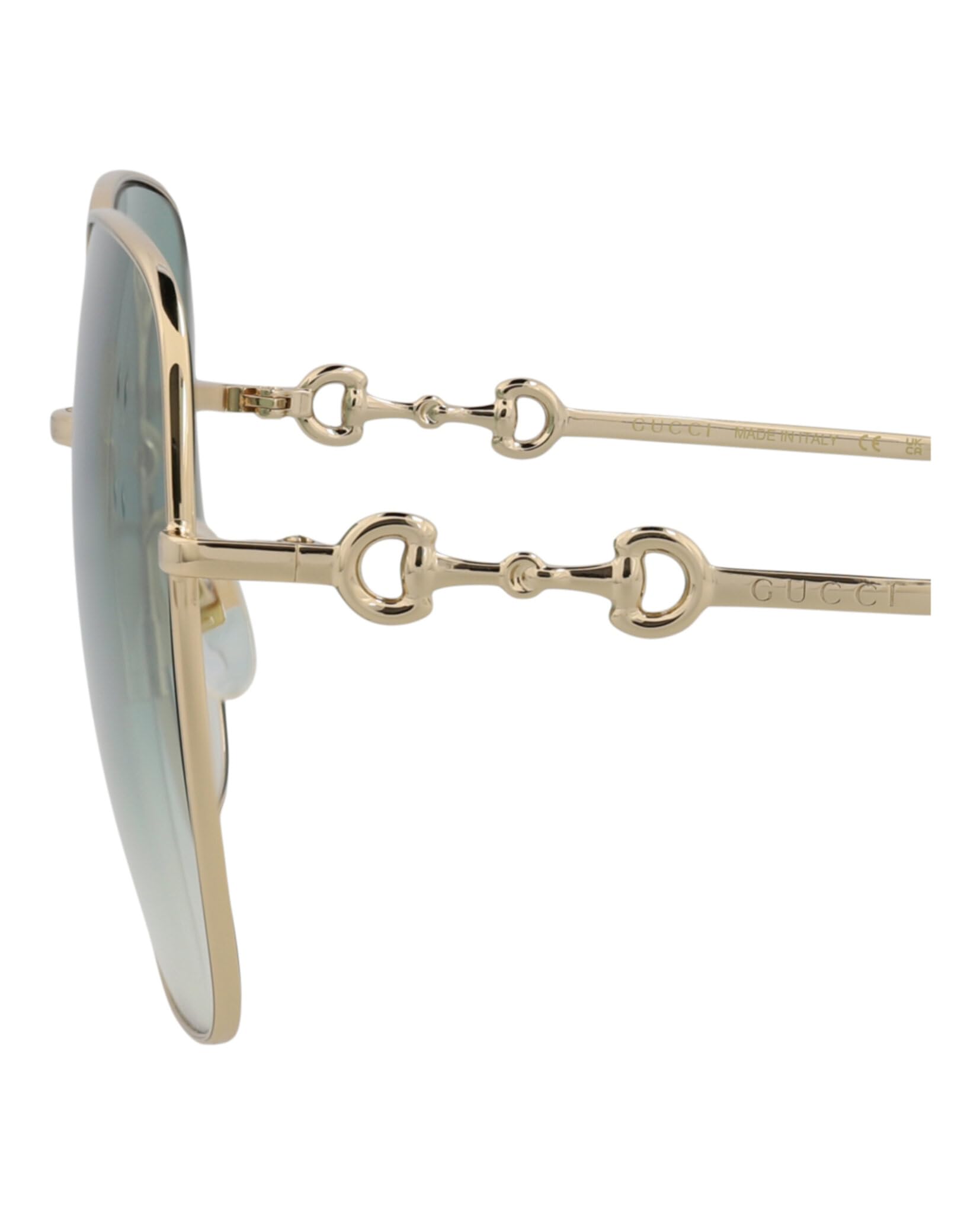 Gucci Square-Frame Metal Sunglasses