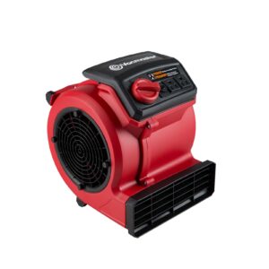 vacmaster red edition am201 1101 550 cfm portable air mover floor and carpet dryer for drying and cooling