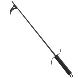 40-Inch Fire Pit Campfire Poker Stick for Fireplace, Camping, Wood Stove, Outdoor and Indoor Use, Black Solid Steel