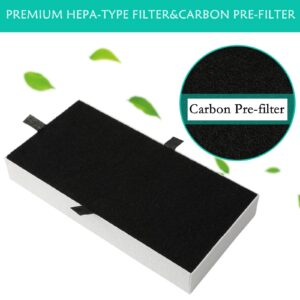 Gazeer 4 Pack True HEPA Filter Replacement for Honeywell U Filter (HRF201B) Compatible with Honeywell HHT270,HHT270W, HHT290 Series,and Compatible with Febreze FRF102B Filter