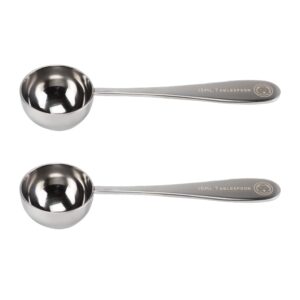 honey bear kitchen 15 ml tablespoon measuring scoops spoons, polished stainless steel, set of 2