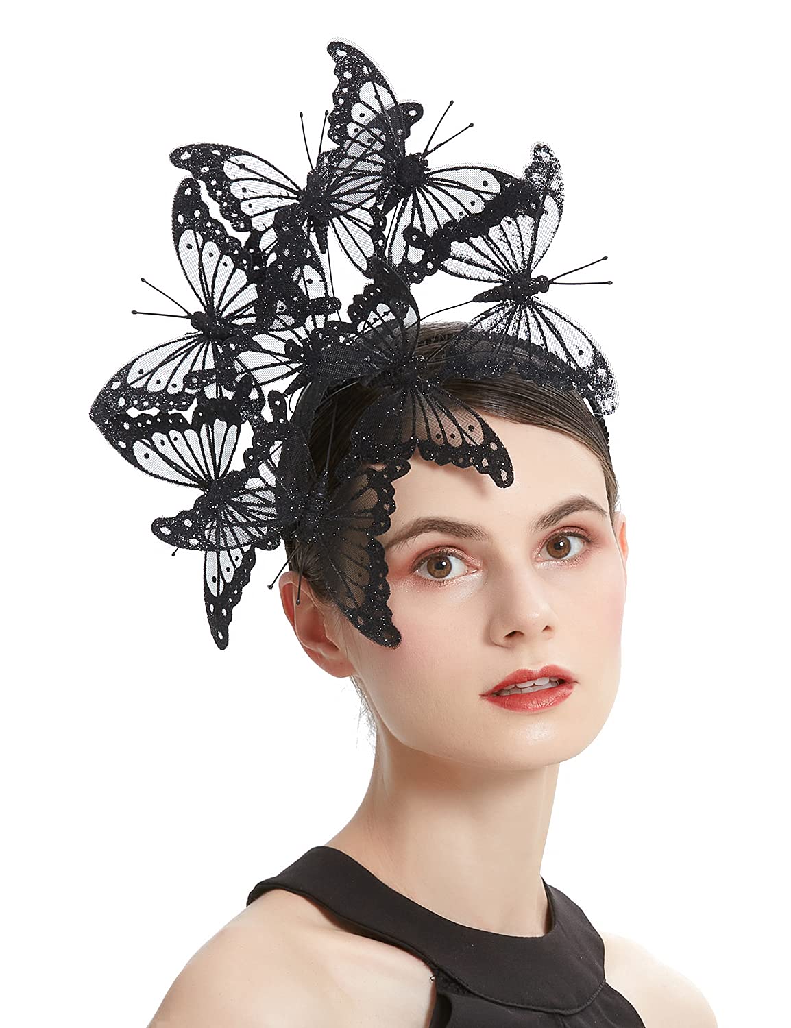 Coucoland Butterfly Fascinator Hat Derby Fascinators Boho Style Headband Butterfly Headpiece