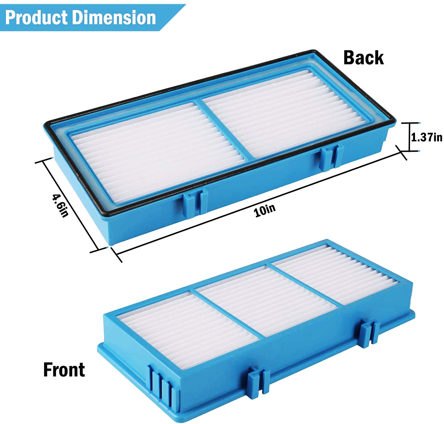 UOUOLONUN 4 Sets HAPF30AT Blue True HEPA Filter Replacement for Holmes Models AER1 Series, HAPF300AT for Replacement Parts # HAPF300AH-U4R, HAP242-NUC