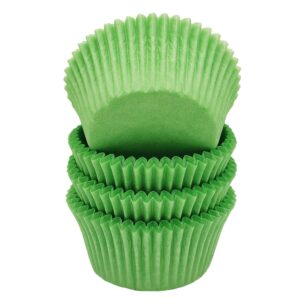 mombake premium green greaseproof cupcake liners muffin paper baking cups standard size, 100-count