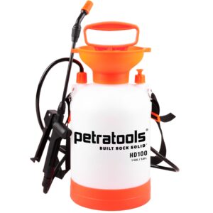 petratools 1 gallon garden sprayer, hand pump sprayer, plant sprayer & weed sprayer, chemical lawn sprayer, water sprayer for plants, 1 gallon sprayer with pump, sprayers in lawn and garden - hd100