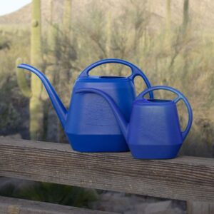 Bloem Aqua Rite Watering Can: 56 Oz - Classic Blue - Large Capacity, Extra Long Spout, Durable Plastic, One Piece Construction, for Indoor & Outdoor Use, Gardening