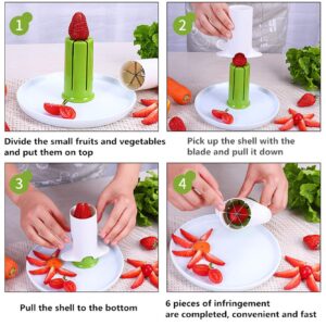 YOVQNMX Cucumber Slicer, Strawberry Slicer, Grape Slicer, Carrot Cutter, Potato Cutter, Creative Kitchen Tools, Multi-Function Fruit And Vegetable Slicer, Fruit Salad Making Pizza Fruit Dispenser