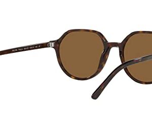 Ray-Ban RB2195 Thalia Square Sunglasses, Havana/Polarized Brown, 51 mm