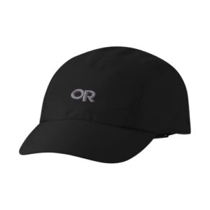 outdoor research seattle rain cap – waterproof & sun protected baseball cap black