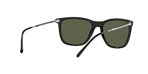 Ray-Ban Rb4344 Square Sunglasses, Black/Green, 56 mm