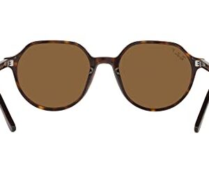 Ray-Ban RB2195 Thalia Square Sunglasses, Havana/Polarized Brown, 51 mm