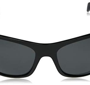 Peppers Sport Polarized Oval Sunglasses, Shiny Black, 66x19x125mm