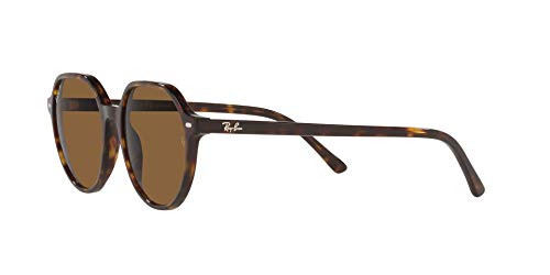 Ray-Ban RB2195 Thalia Square Sunglasses, Havana/Polarized Brown, 51 mm