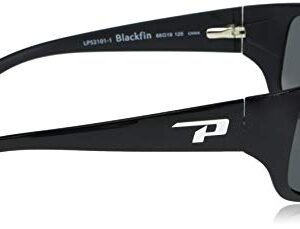 Peppers Sport Polarized Oval Sunglasses, Shiny Black, 66x19x125mm