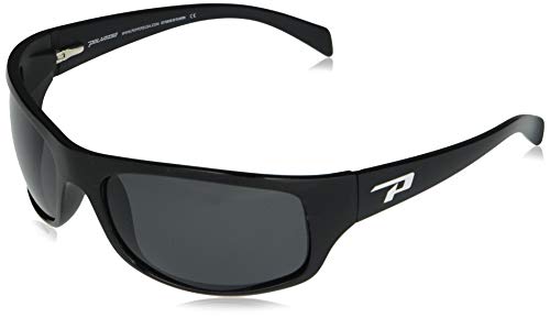 Peppers Sport Polarized Oval Sunglasses, Shiny Black, 66x19x125mm