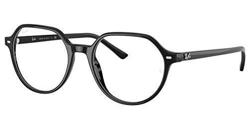 Ray-Ban RX5395 Thalia Square Prescription Eyeglass Frames, Black/Demo Lens, 49 mm