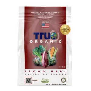 true organic blood meal granular fertilizer 3 lbs - cdfa, omri listed for organic gardening npk 12-0-0