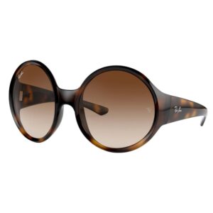 ray-ban rb4345 round sunglasses, havana/brown gradient dark brown, 58 mm