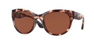 costa del mar woman sunglasses shiny coral tortoise frame, copper lenses, 55mm