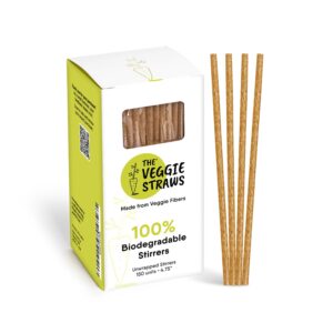 the veggie straws – 150 pcs of 4.75 inches unwrapped biodegradable drink stirrers – made of vegetable fibers, best cocktail stirrers for drinks of all kinds