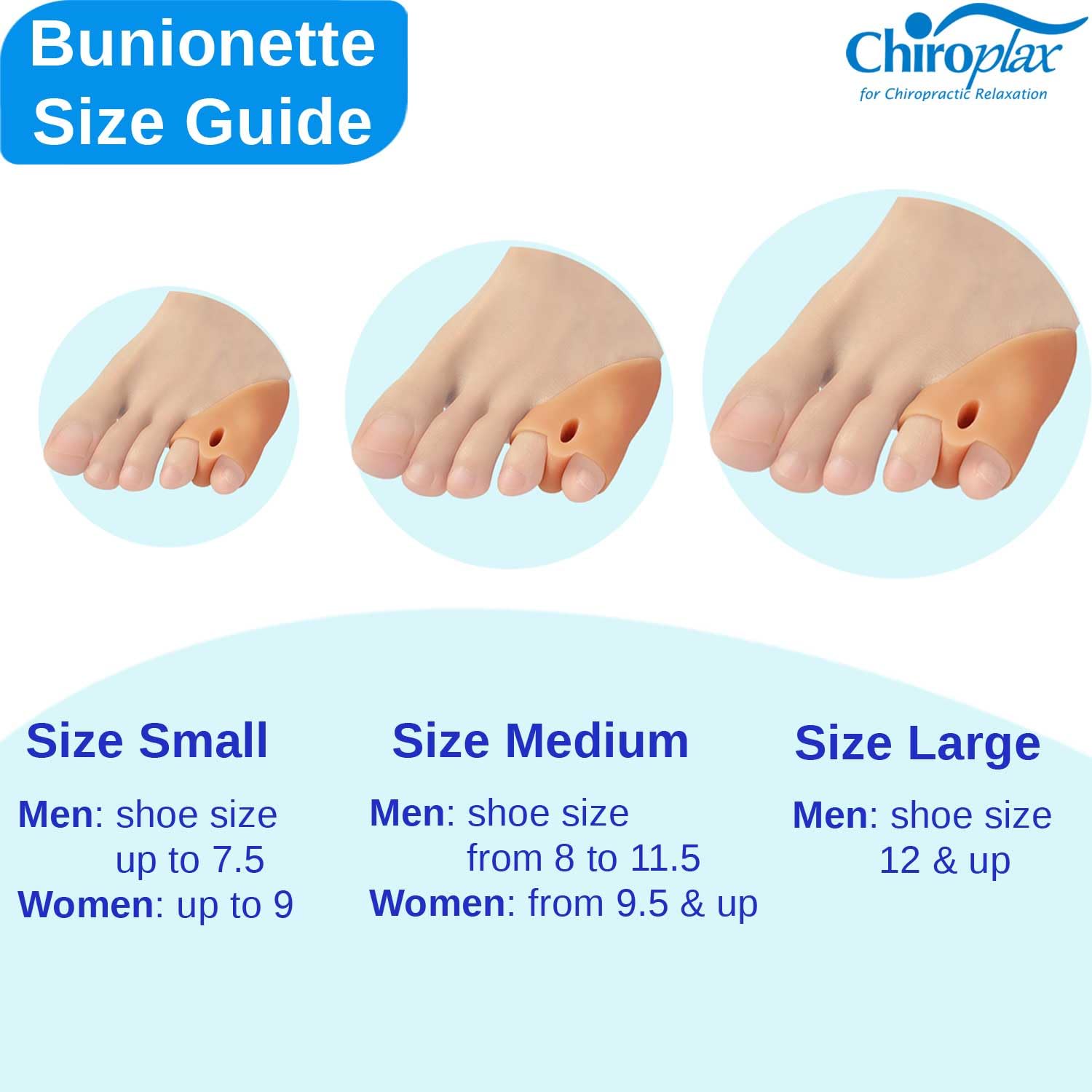 Chiroplax Tailor's Bunion Corrector Pads Bunionette Pain Relief Pinky Little Toe Straightener Separator Cushion Splint Protector Shield Spacer Cover Guard (4 Pads, Shims -Small)