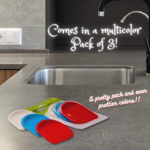 SULLINS Pan Scraper, Pack Of 3 | Dish Scraper | Pot Scraper | Pan Scraper Tool | Dish Scraper Tool | Unique Silicone Grip Design - No Slipping Unlike Other Scrapers