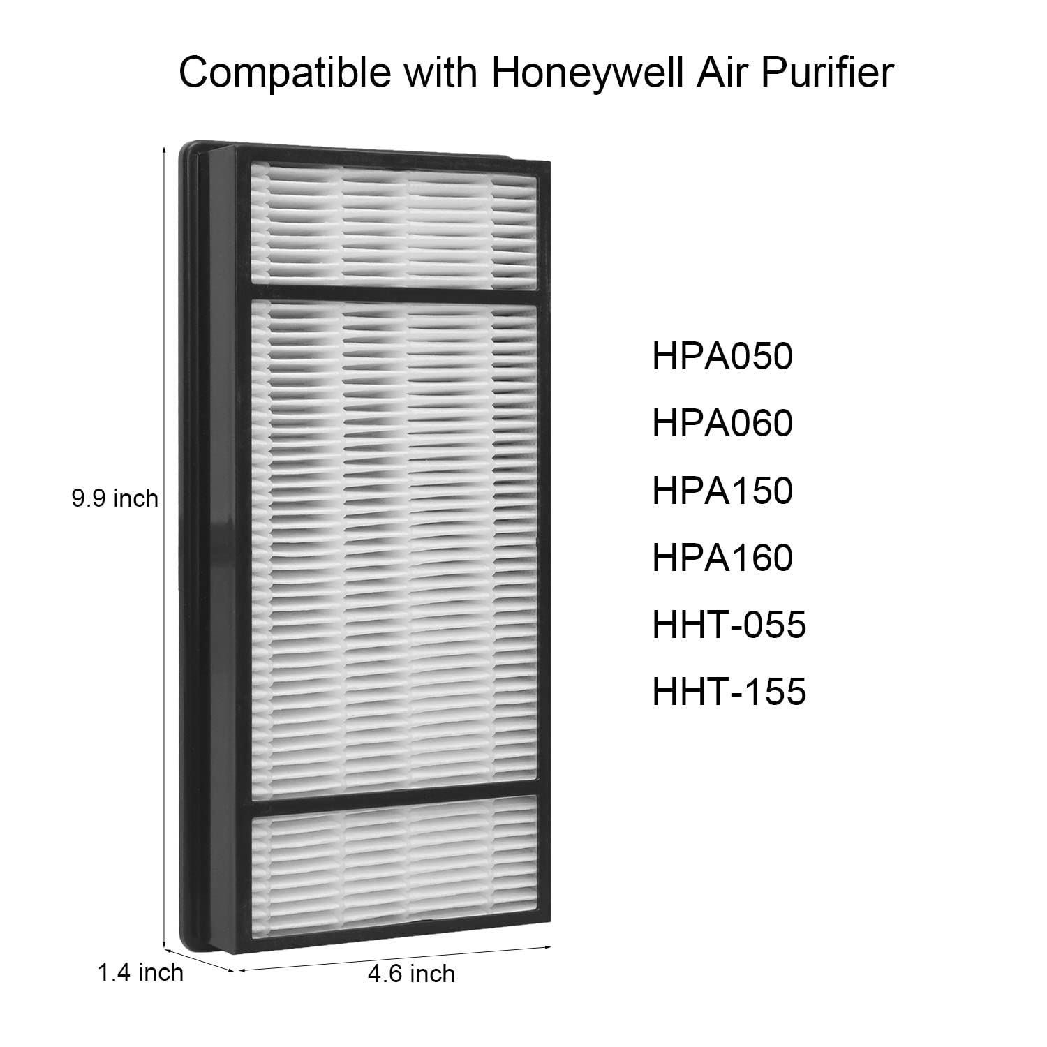 Nyingchi HRF-H1 HEPA Filter,Compatible with Honeywell HPA050, HPA060,HPA150, HPA160, HHT055 and HHT155 Air Purifier.Part # HRF-H1, HRF-H2 and H Filter, 2-Pack