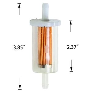 Pack of 2 695666 Fuel Filter for 845125 691035 493629 Briggs & Stratton husqvarna Troy-Bilt MTD Craftsman John Deer D100 D105 D110 Lawn Mower Tractor