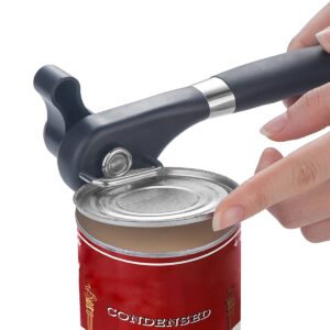 choxila safe cut can opener for kitchen & restaurant - handheld, manual, ergonomic smooth edge, food grade stainless steel cutting