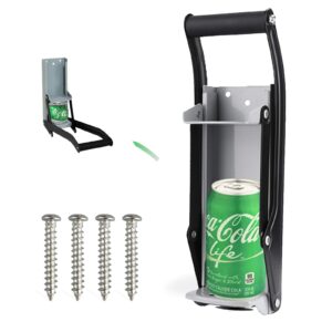 benfu 12-ounce and 16-ounce can crushers, wall-mounted crushers, upgraded handles, environmentally friendly recycling tools for recycling soda and beer cans, etc. (gray)